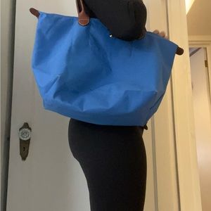 Longchamp | Bags | Large Light Blue Longchamp Le Pliage Tote | Poshmark